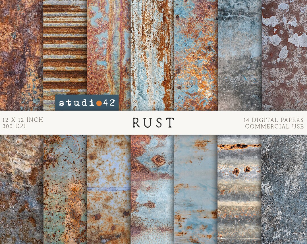 Rust Digital Papers, Rust Textures, Rust Digital Backgrounds, Rust Digital Papers, Rusted Metal ...