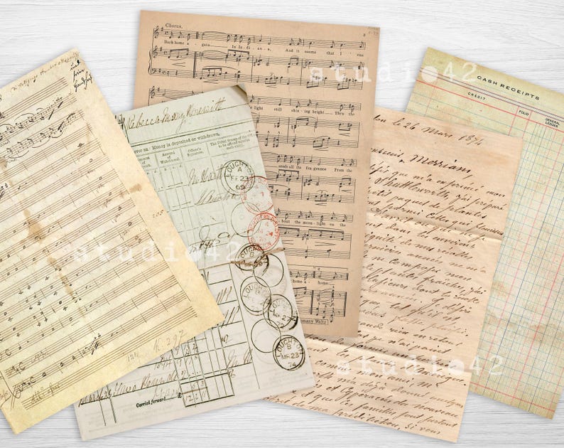 Ephemera for Junk Journals V1 | Vintage Ephemera Pack | Scrapbook Pages ...