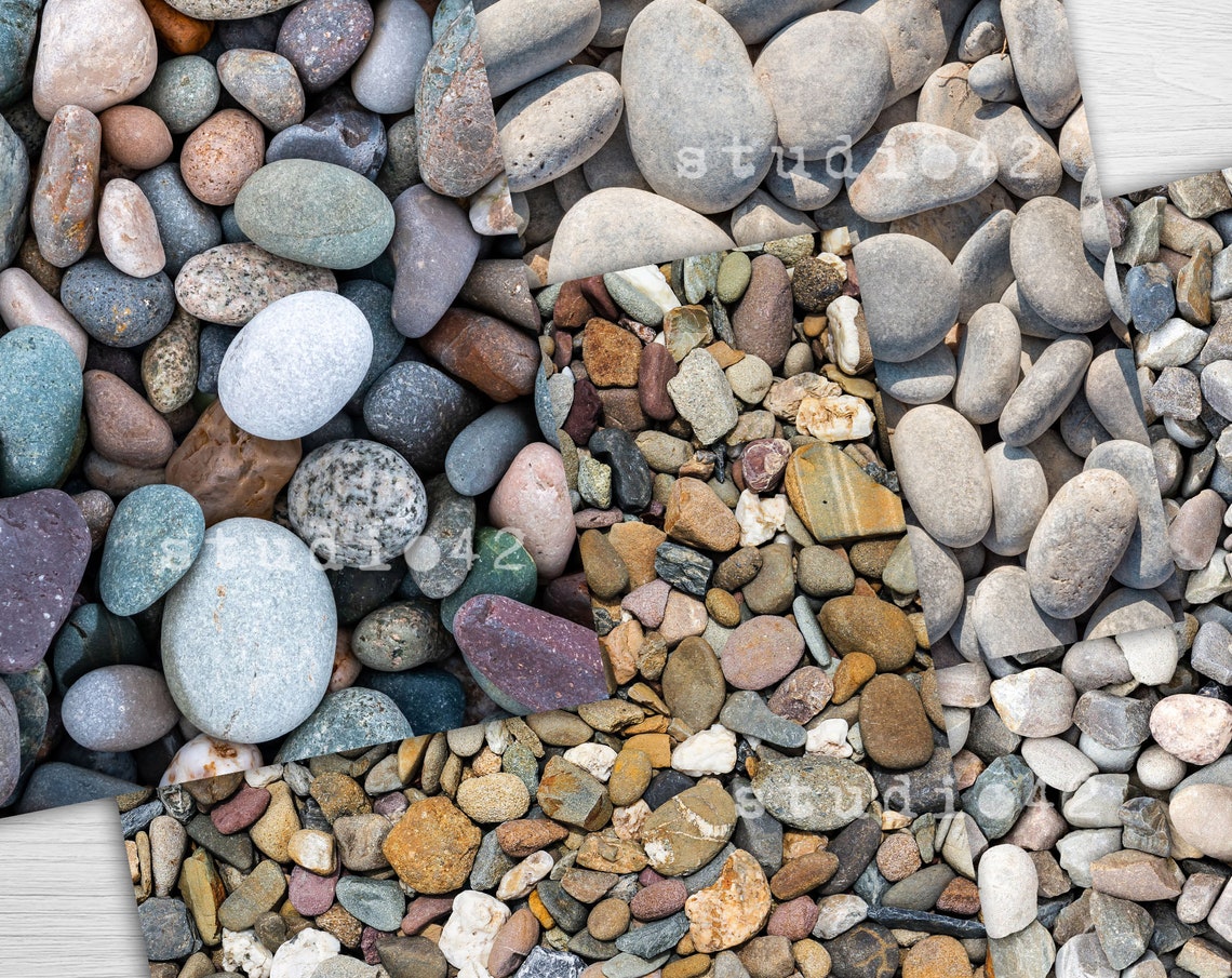 Pebbles Background Digital Papers, Stone Wall Texture Paper, Stones ...