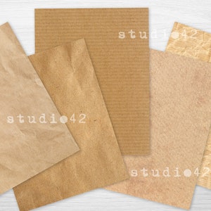 Kraft Digital Paper, Natural Kraft Printable Paper, Printable Decoupage ...