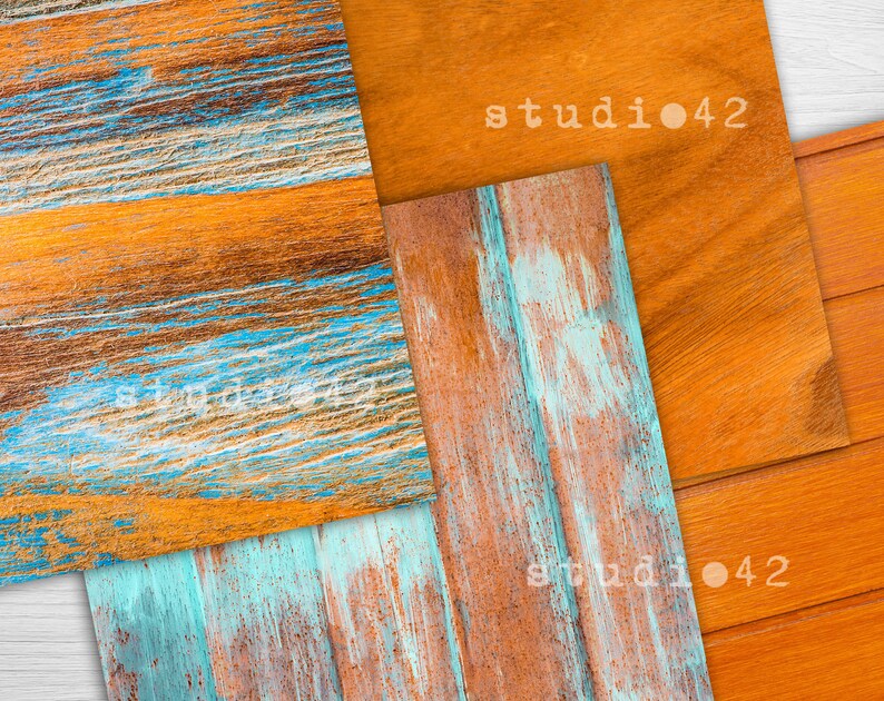 Orange Wood Background Digital Papers Orange Wooden - Etsy
