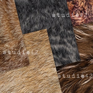 Animal Fur Textures Digital Paper, Real Animal Fur Texture Paper, Fur ...