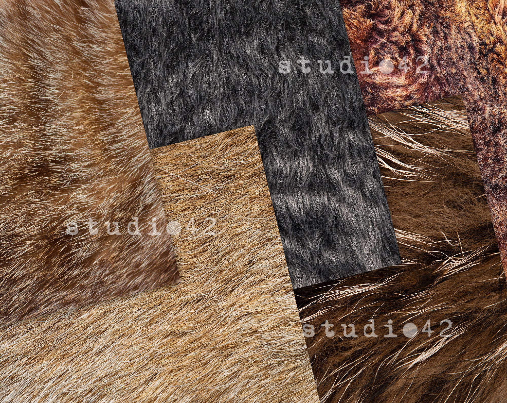 Animal Fur Textures Digital Paper, Real Animal Fur Texture Paper, Fur ...