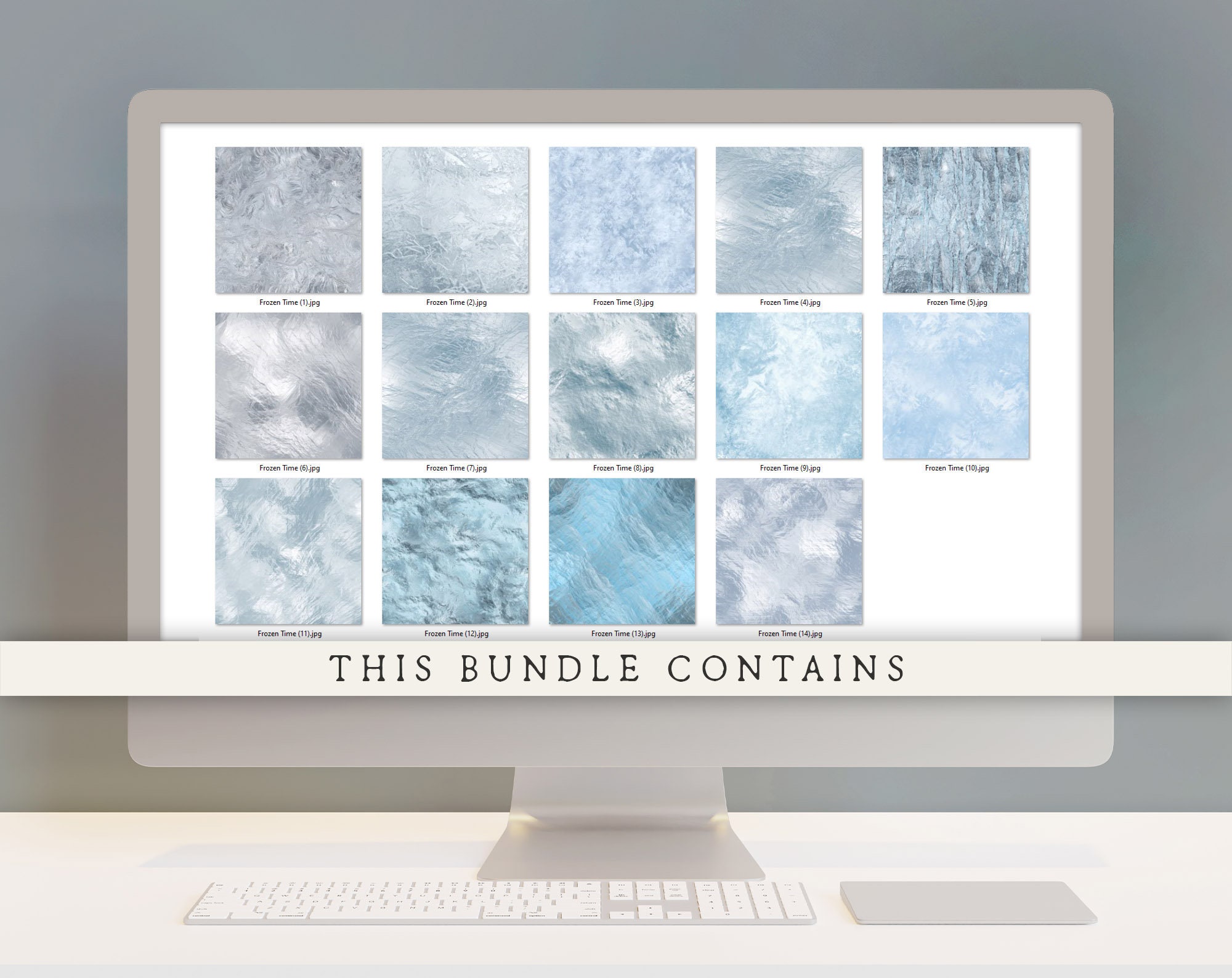 Shimmering Snow Digital Paper, Ice Textures Printable Backgrounds ...