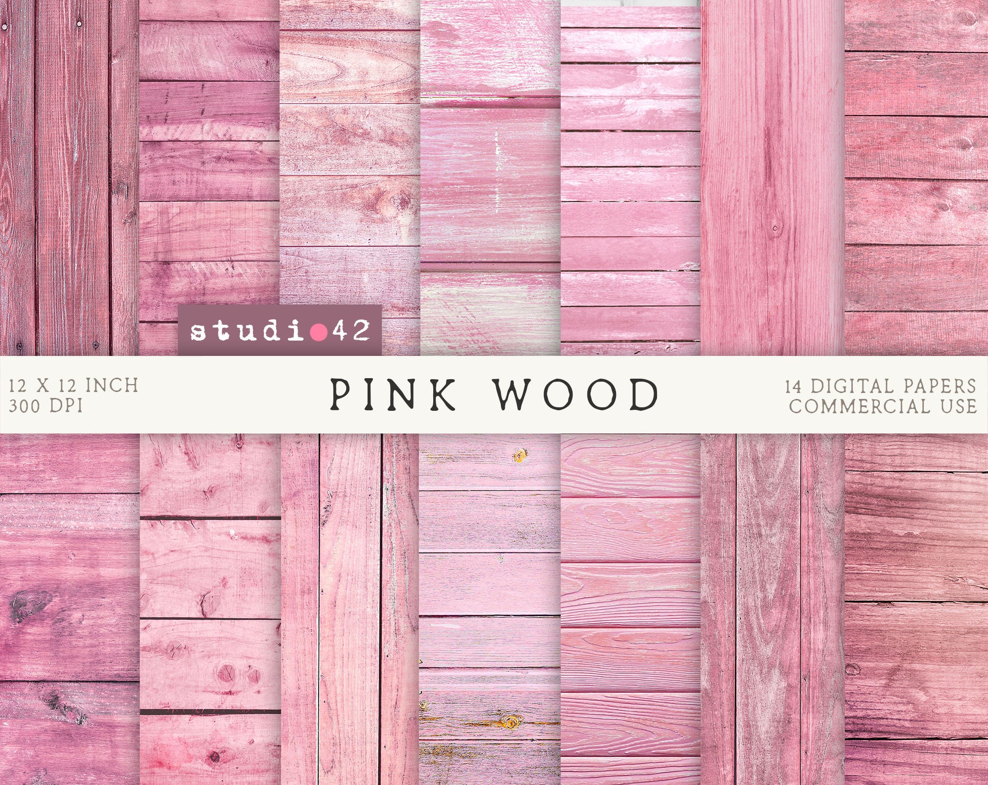 Pink Wood Background Digital Papers Pink Wooden Backgrounds - Etsy