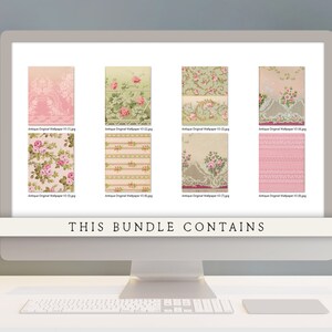 Antique Wallpaper Printables V3, Digital Old Wallpaper, Vintage ...