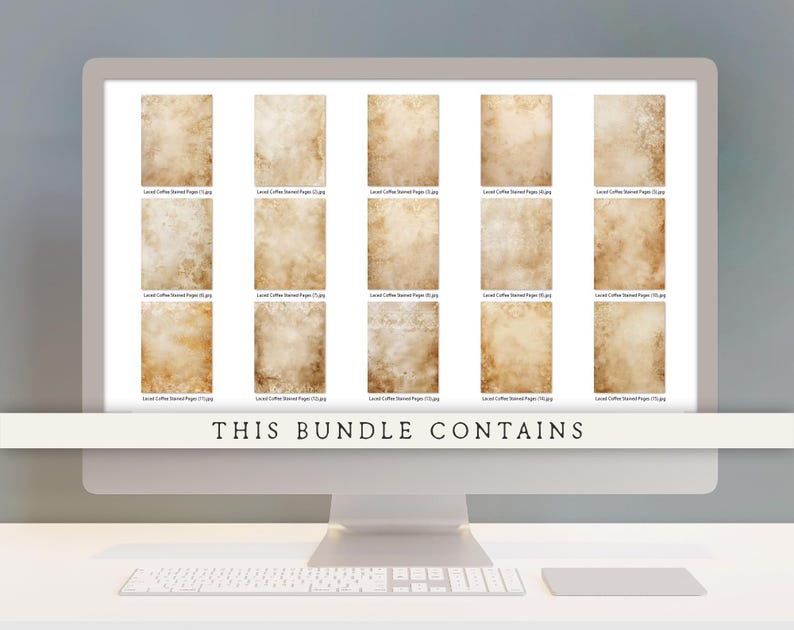 Lace Coffee Stained Digital Paper, Soft Tea Coffee Dyed Digital ...