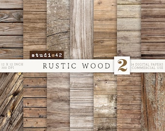 84 Rustic Wood Digital Paper, Rustic Wood Texture, Distressed Wood ...