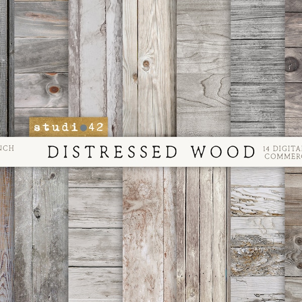 Distressed Wood - Etsy