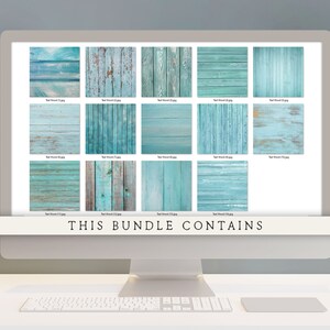 Teal Wood Background Digital Papers, Teal Wooden Backgrounds, Rustic ...