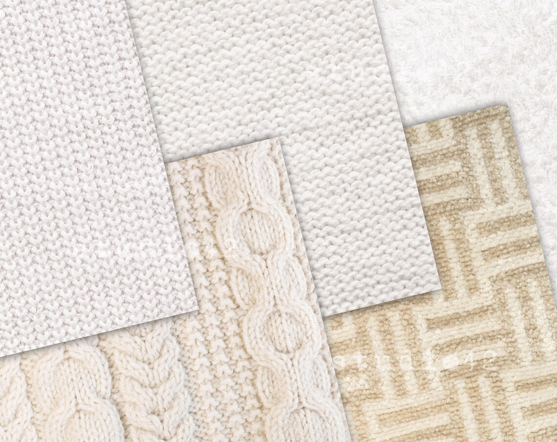 Warm Knits Digital Papers, Cozy Winter Backdrop, Crochet Texture Paper ...