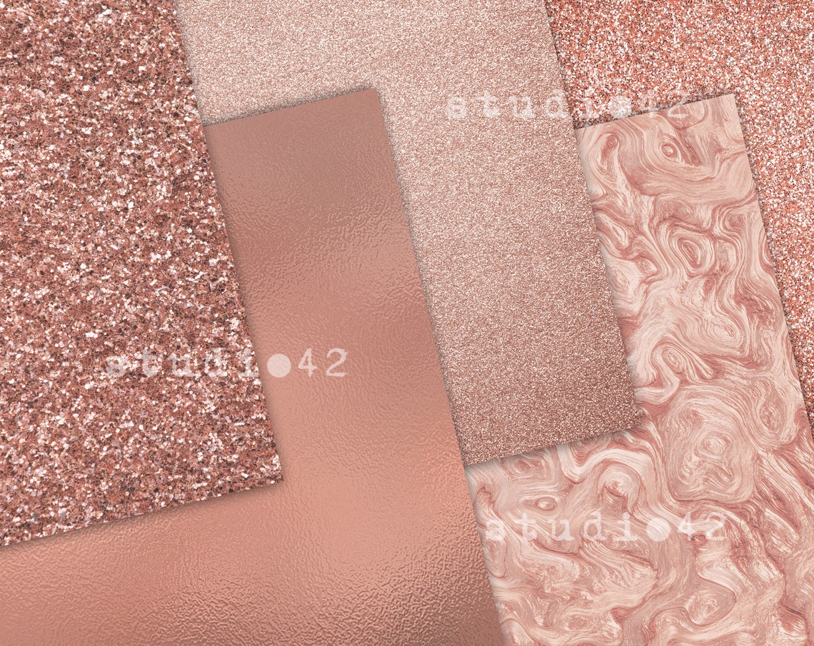 Soft Rose Gold Digital Paper, Rose Gold Digital Background, Rose Gold ...