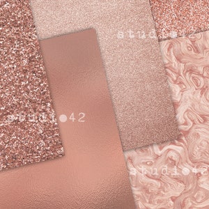 Soft Rose Gold Digital Paper, Rose Gold Digital Background, Rose Gold ...