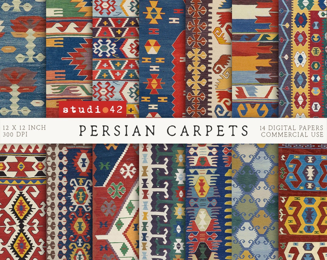 Persian Carpets Printable Images, Kilim Digital Images, Old Tribal Rugs ...