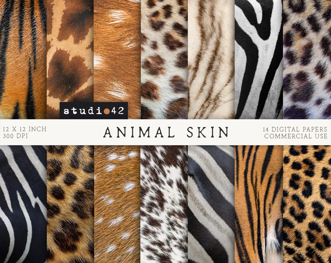Animal Skin Textures Digital Paper Real Animal Fur Texture - Etsy