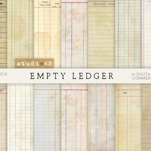 Antique Ledger Paper - Etsy