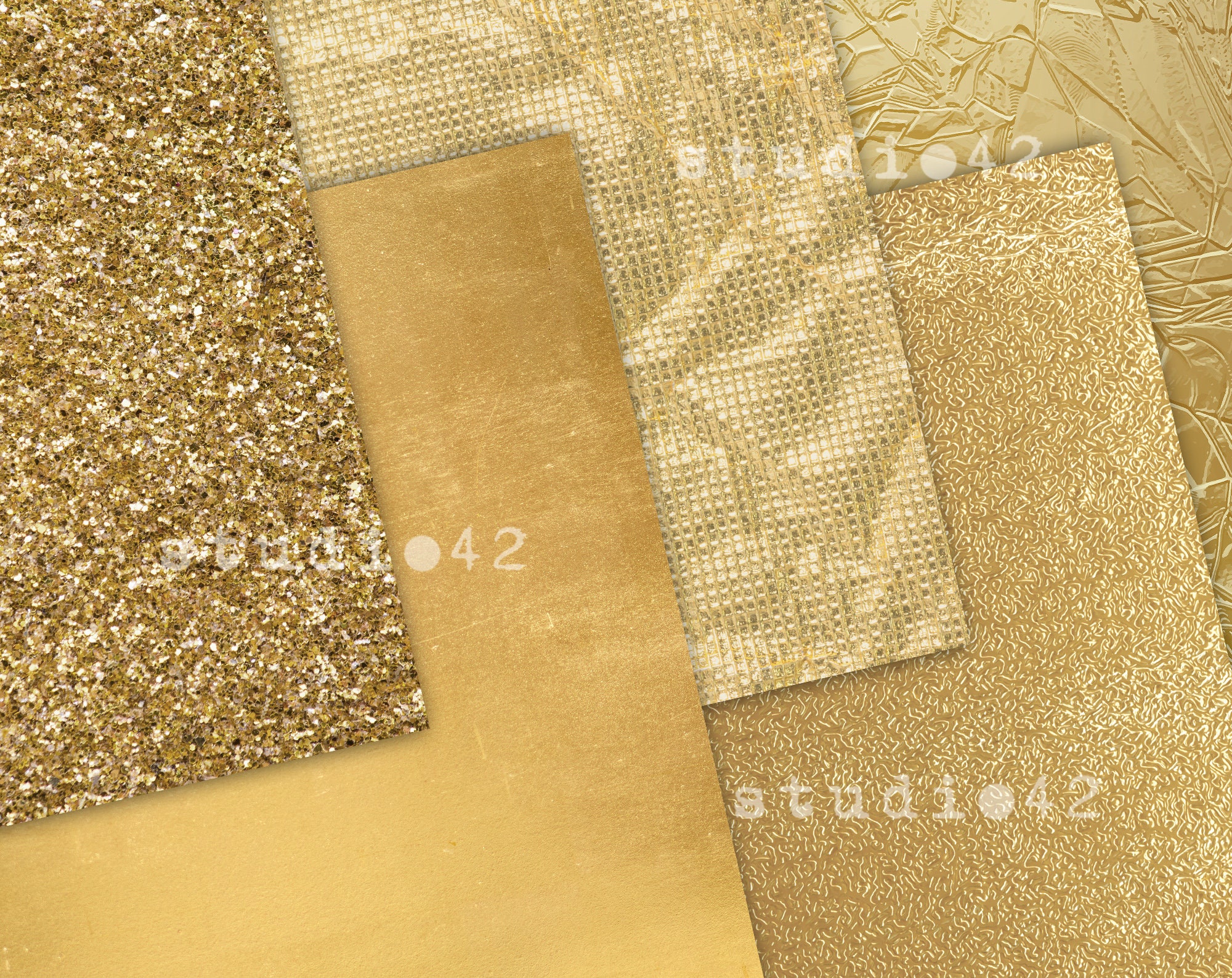 Soft Gold Digital Paper, Gold Digital Background, Gold Foil Textures ...