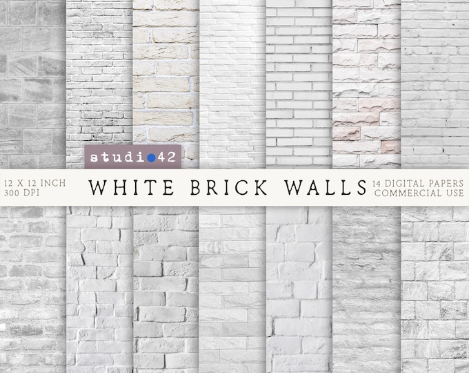 Peel and Stick | Self Adhesive Wallpaper | Brick Peel and Stick | White ...