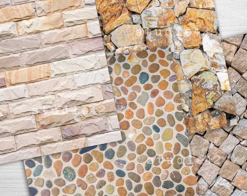 Stones Background Digital Papers Stone Wall Texture Paper - Etsy