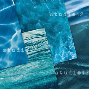 Water Digital Printable Paper, Ocean Digital Background, Sea Texture ...