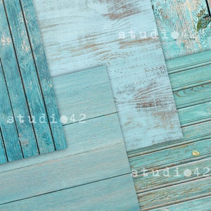 Teal Wood Background Digital Papers, Teal Wooden Backgrounds, Rustic ...