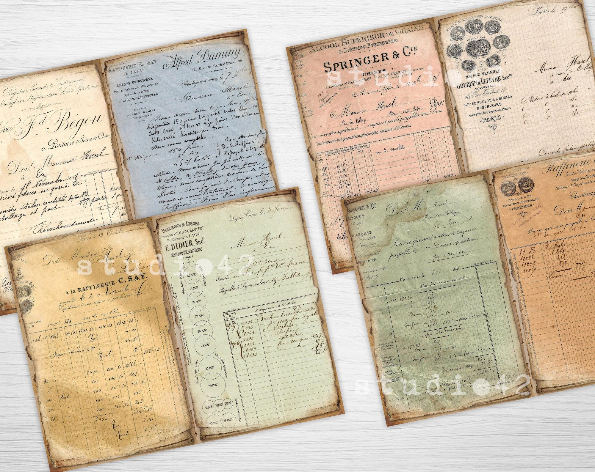 Old Ledgers Junk Journal Kit, Ledger Journaling Pages, Printable ...