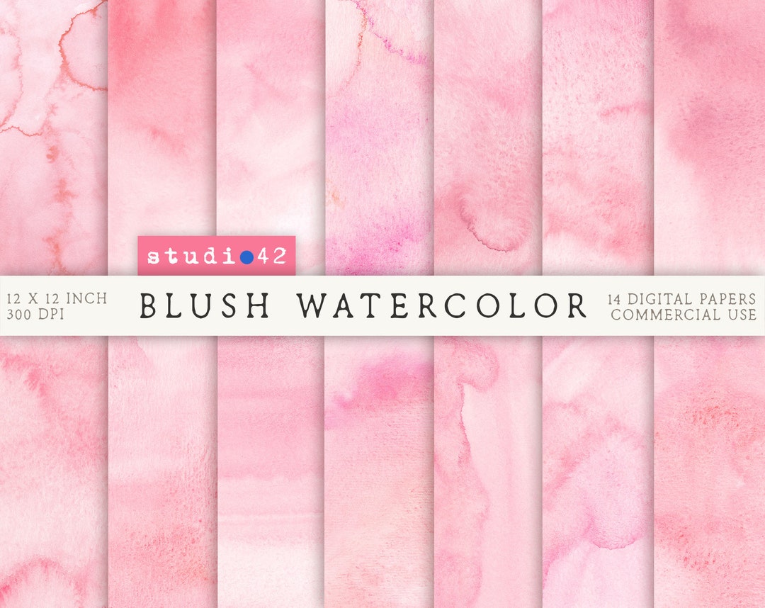 Pastel Pink Watercolor Background, Soft Pink Digital Papers, Pastel ...