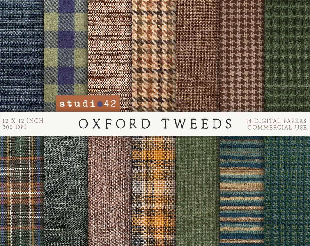 Oxford Tweeds Background Digital Papers, Tweeds Textures, Wool Tweeds ...