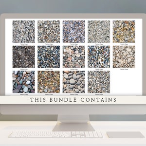 Pebbles Background Digital Papers, Stone Wall Texture Paper, Stones ...