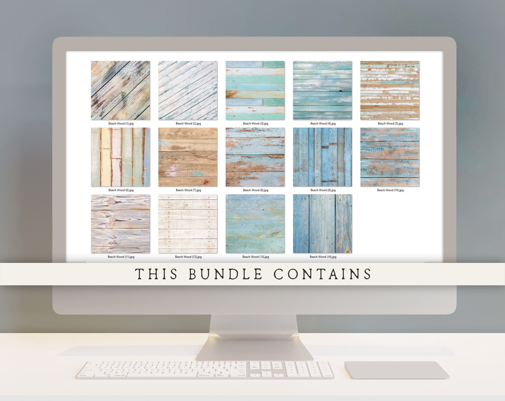 Beach Wood Background Digital Papers, Colorful Wooden Backgrounds ...