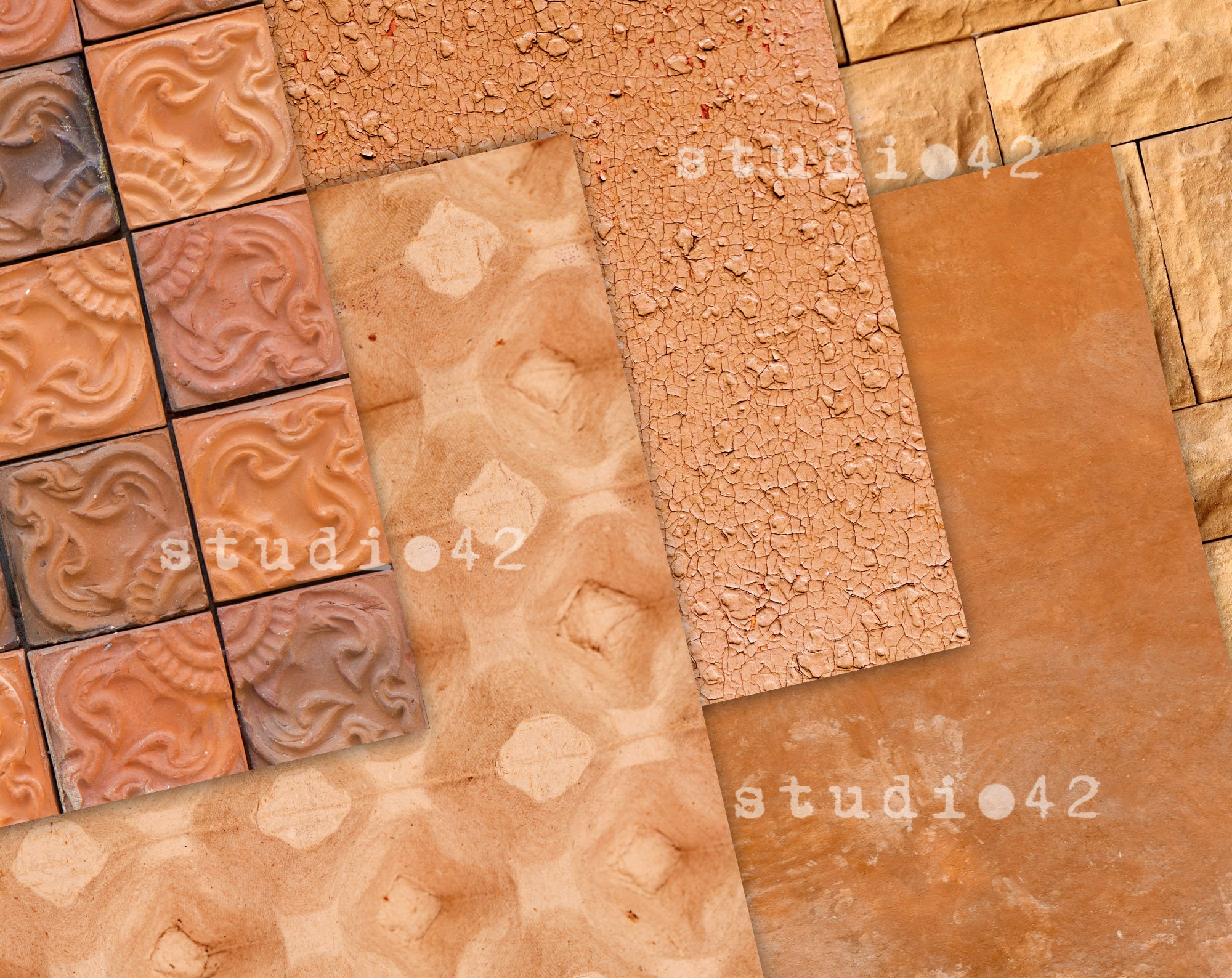 Terra Cotta Textures Digital Paper Pack, Terra Cotta Digital Scrapbook ...