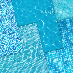 Pool Water Digital Printable Paper, Pool Water Digital Background ...