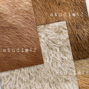 Animal Fur Textures Digital Paper, Real Animal Fur Texture Paper, Fur ...