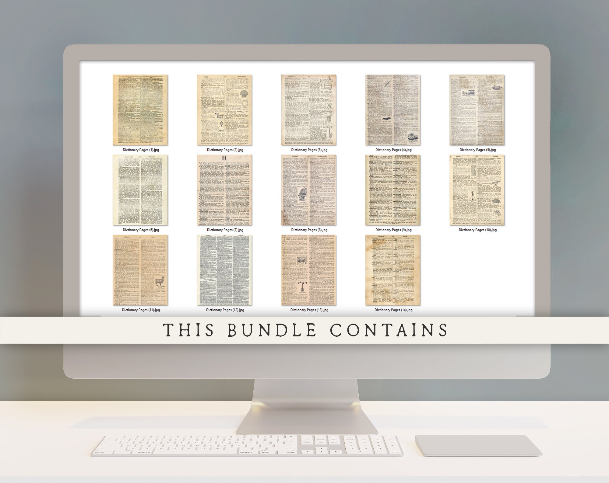 Old Dictionary Pages Digital Paper, Old Dictionary Printable Paper ...