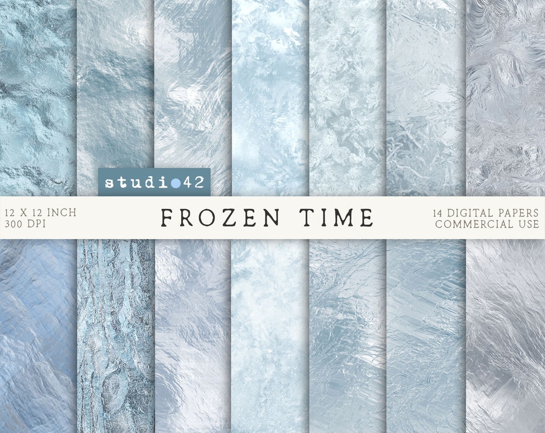 Shimmering Snow Digital Paper, Ice Textures Printable Backgrounds ...