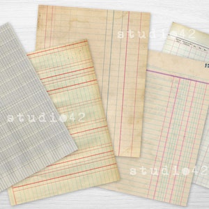 Printable Ledger Papers, Ledger Book, Digital Ledger Paper, Digital ...
