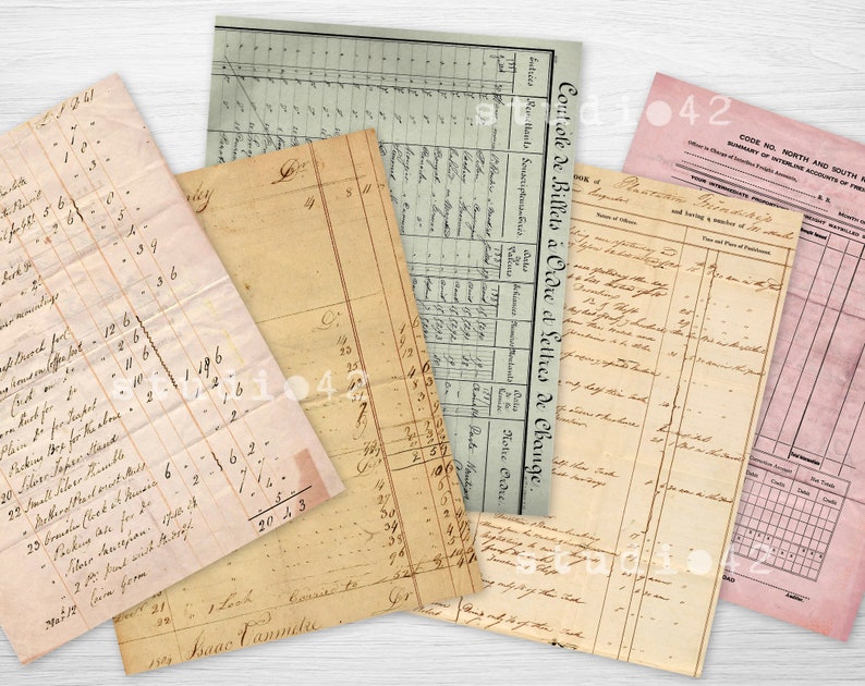 Printable Ledger Paper, Ledger Book, Digital Ledger Paper, Digital ...