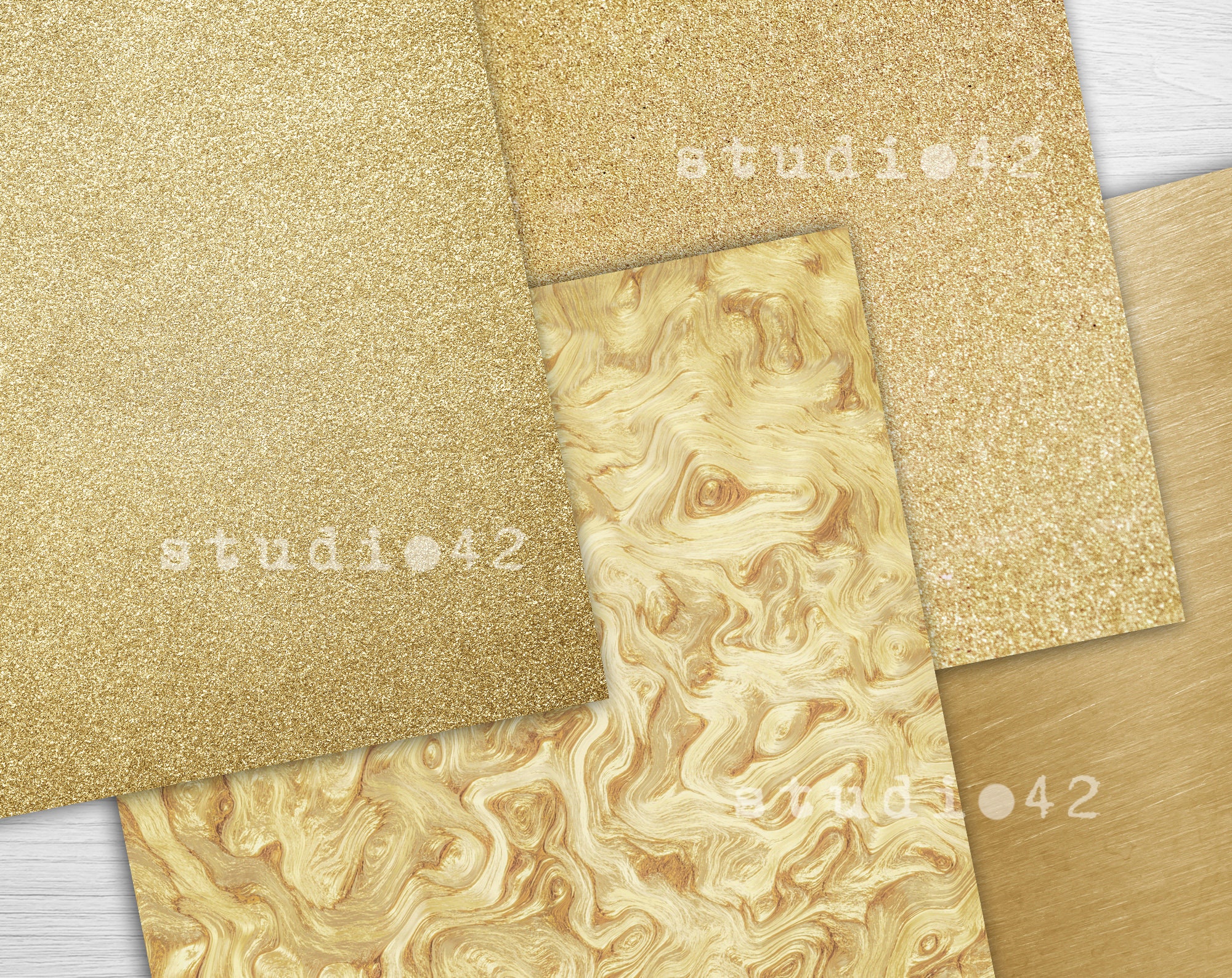 Soft Gold Digital Paper, Gold Digital Background, Gold Foil Textures ...