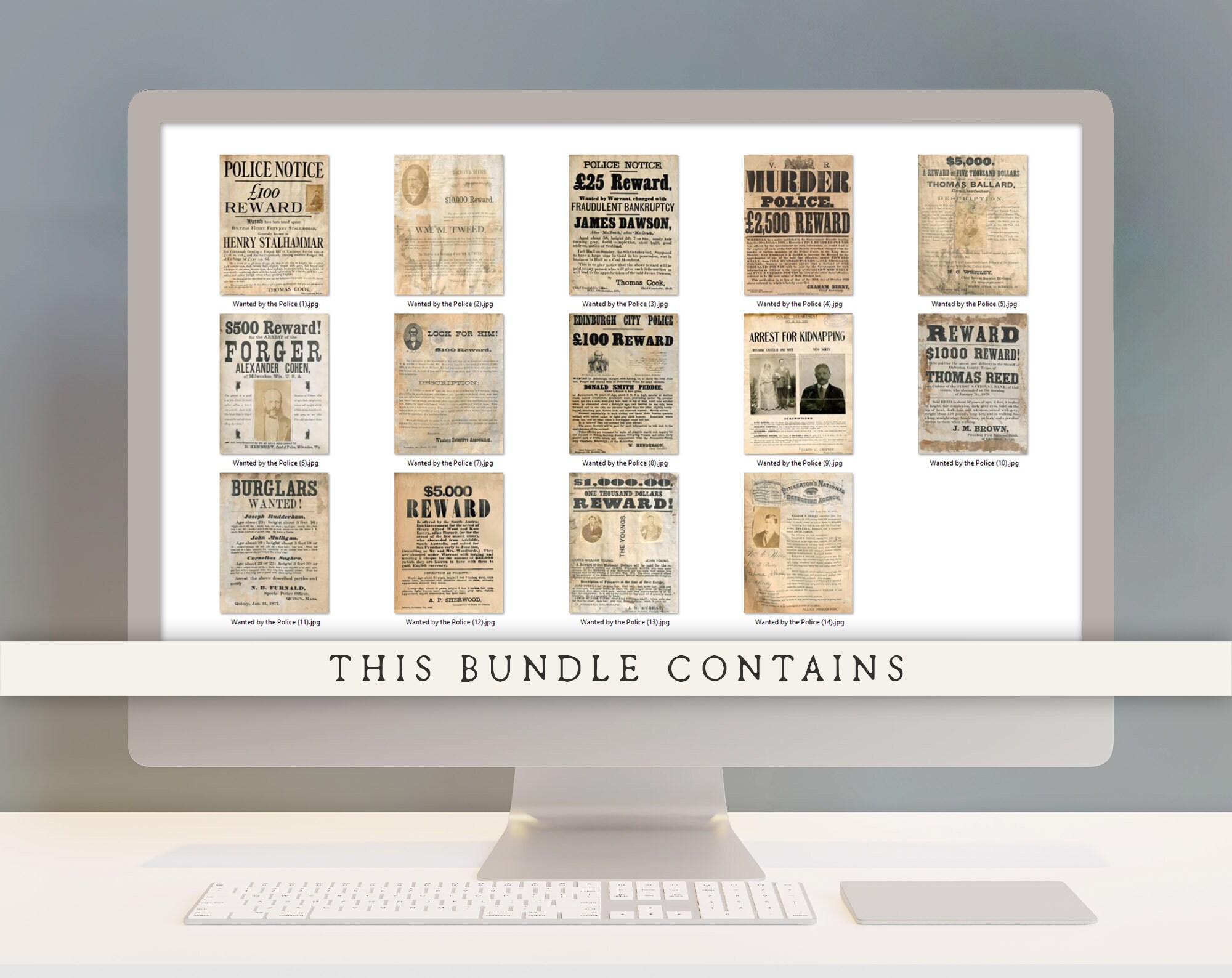 Printable Wanted / Reward Posters, Original Most Wanted Criminal, Crime ...