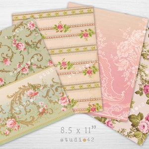 Antique Wallpaper Printables V3, Digital Old Wallpaper, Vintage ...