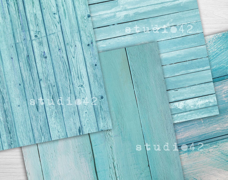 Teal Wood Background Digital Papers Teal Wooden Backgrounds - Etsy