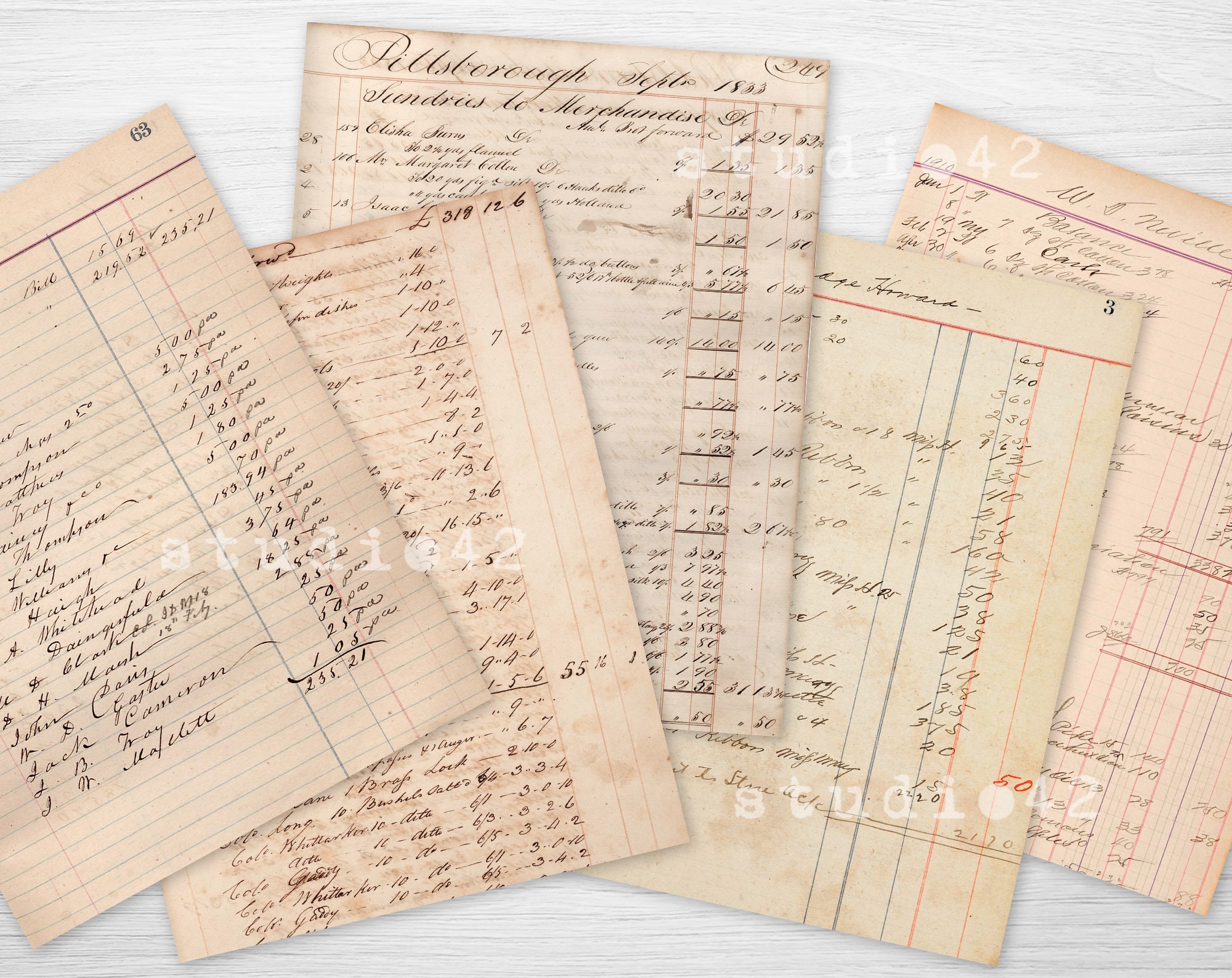 Printable Ledger Paper 2, Ledger Book, Digital Ledger Paper, Digital ...