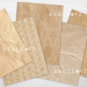 Kraft Digital Paper, Natural Kraft Printable Paper, Printable Decoupage ...