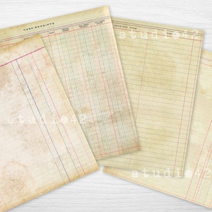 Printable Ledger Paper, Ledger Book, Digital Ledger Paper, Digital ...