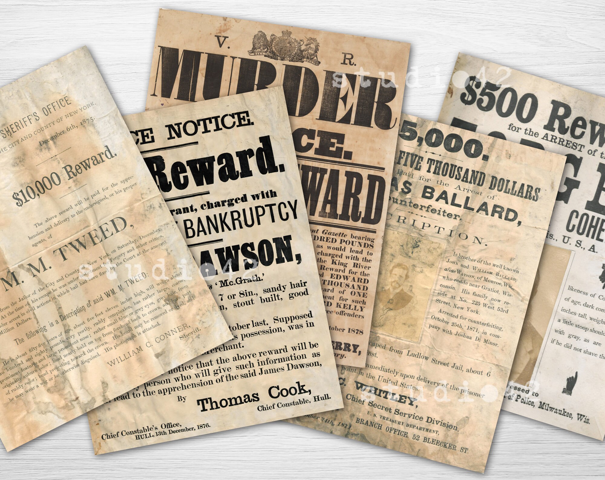 Printable Wanted / Reward Posters, Original Most Wanted Criminal, Crime ...