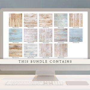 Shabby Wood Background Digital Papers, White Wooden Backgrounds, Rustic ...