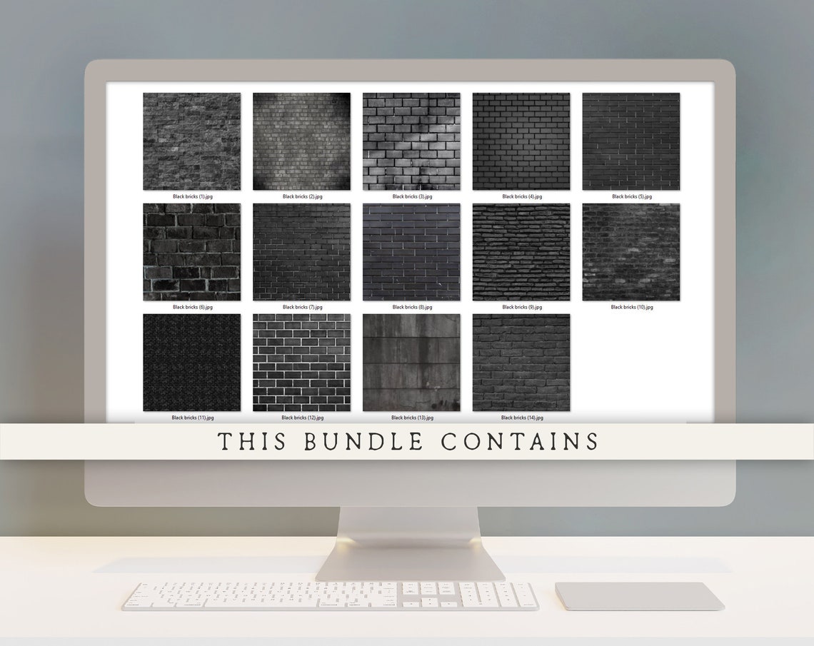 Black Bricks Background Digital Papers, Black Bricks Texture Paper ...