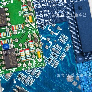 Computer Parts Digital Papers, Computer Motherboard Patterns, Circuit ...