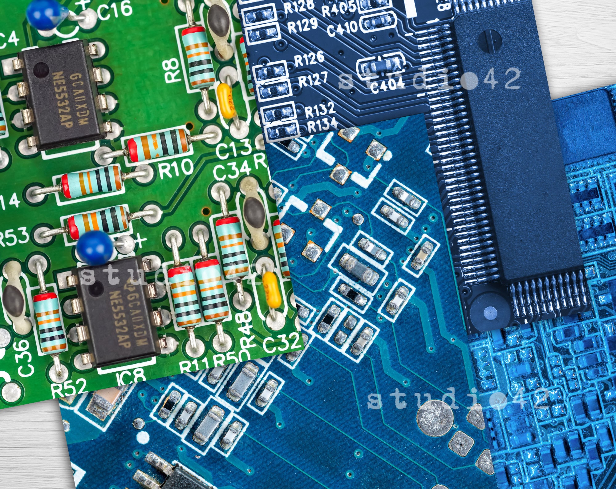 Computer Parts Digital Papers, Computer Motherboard Patterns, Circuit ...