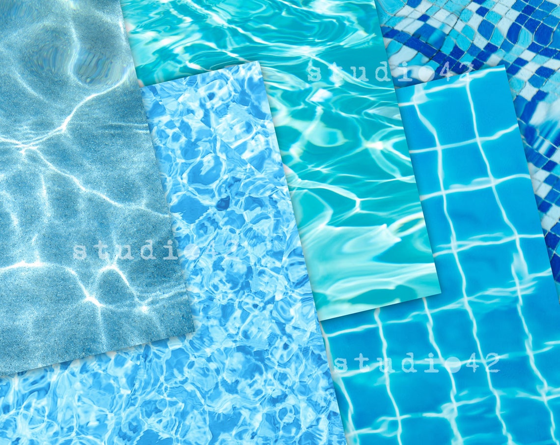 Pool Water Digital Printable Paper, Pool Water Digital Background ...